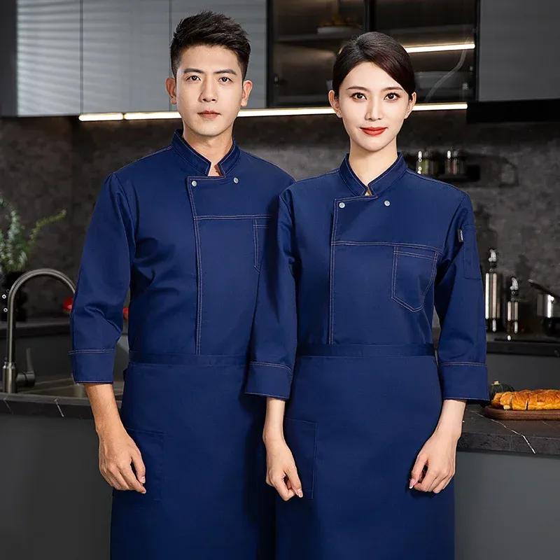 Restaurants Uniforms Long Sleeve Chef Coat, Stylish Work Uniform ...