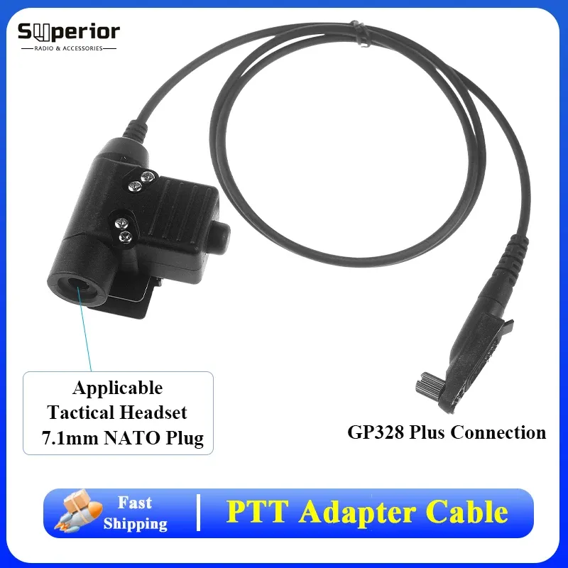 DHgate.com:U94 PTT Adapter Cable for Motorola GP328Plus/PTX760Plus ...