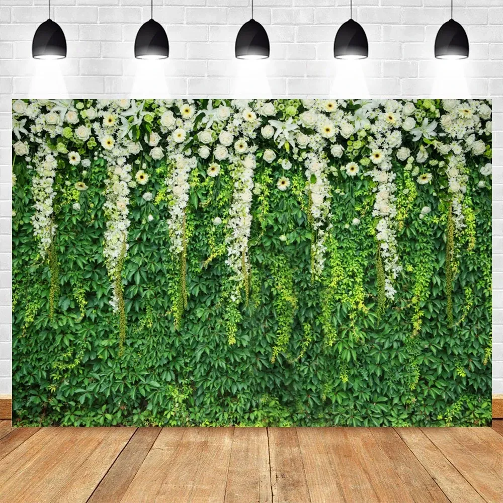 Tropical Green Leaves Backdrop Green Grass Flower... From Ddmymaster ...