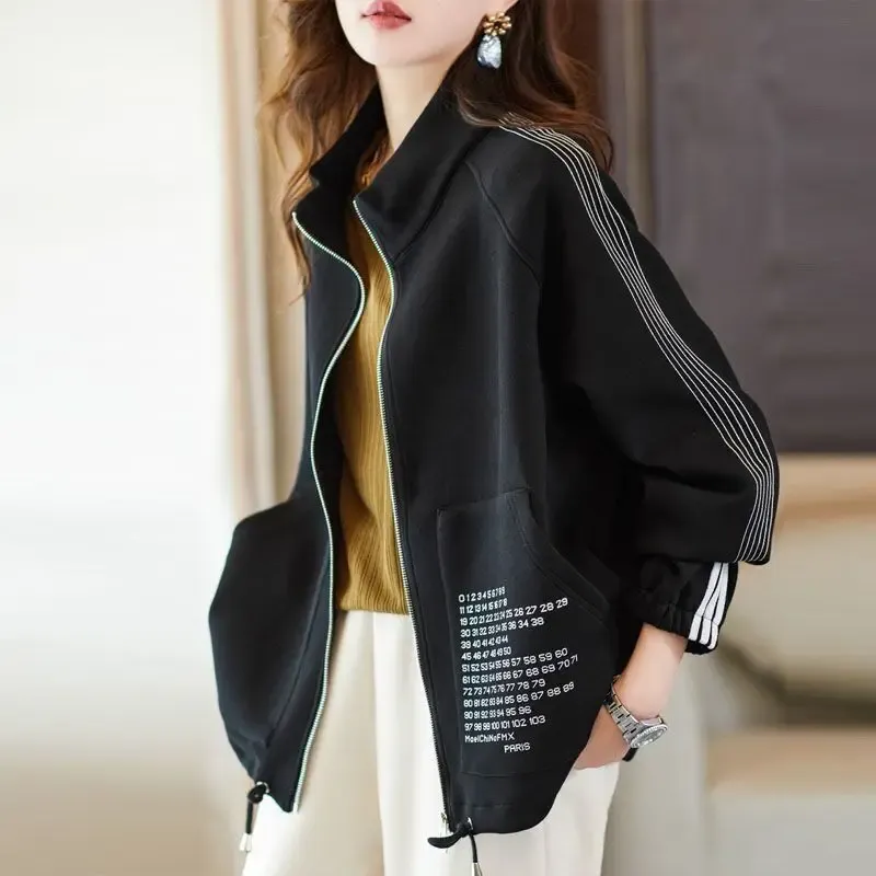 DHgate.com:Womens Versatile Spring Autumn Print Pocket Cardigan Sweater ...