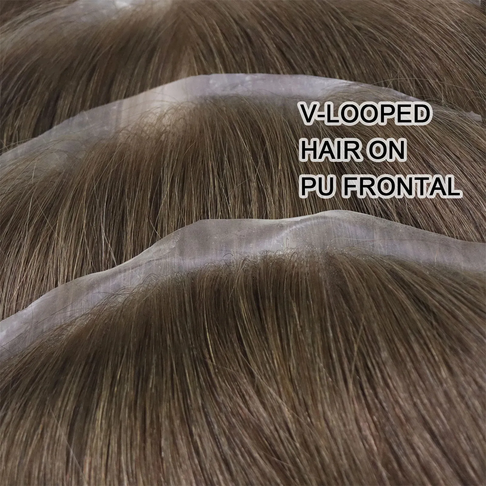 15cm Ultra-Thin Skin Men's Toupee - Brown Straight Human Hair Frontal ...