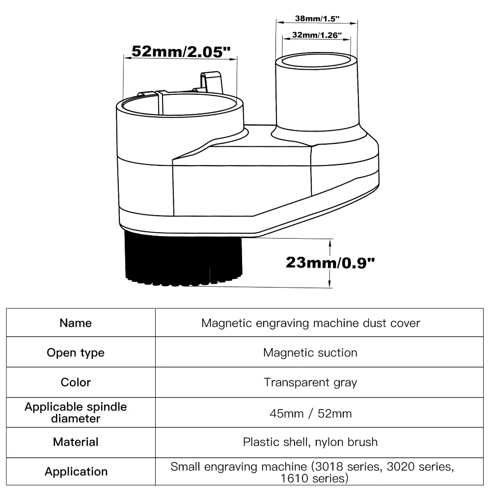 45mm CNC Router Dust Cover: Efficient Chip Removal for 775 Spindle ...