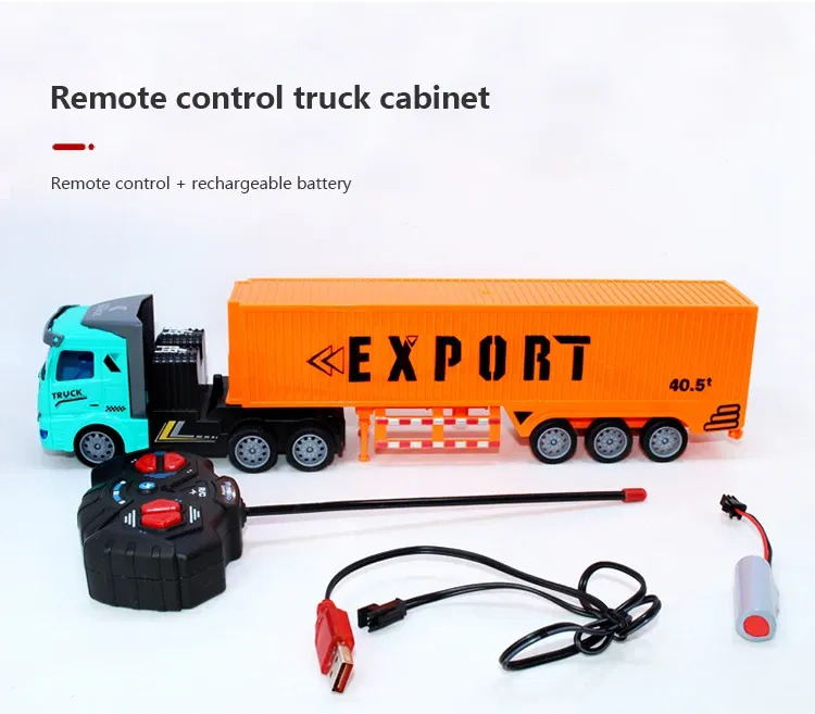 1:48 RC Truck Heavy Duty Semi Trailer Transporter Remote Control Truck ...