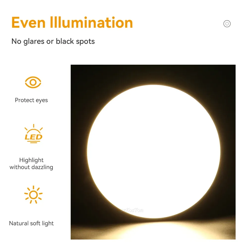 DHgate.com:3-Color LED Panel Ceiling Light - Modern Room Decor [2024 ...