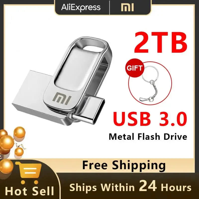 Xiaomi 2TB Metal USB 3.0 Flash Drive: Type-C High-Speed Pendrive with ...