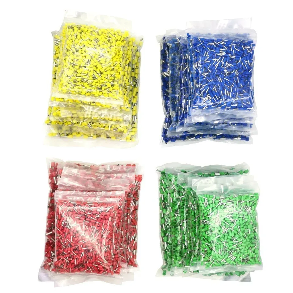 Pack Insulated Ferrules Terminal Block Cord End Wire Connector ...