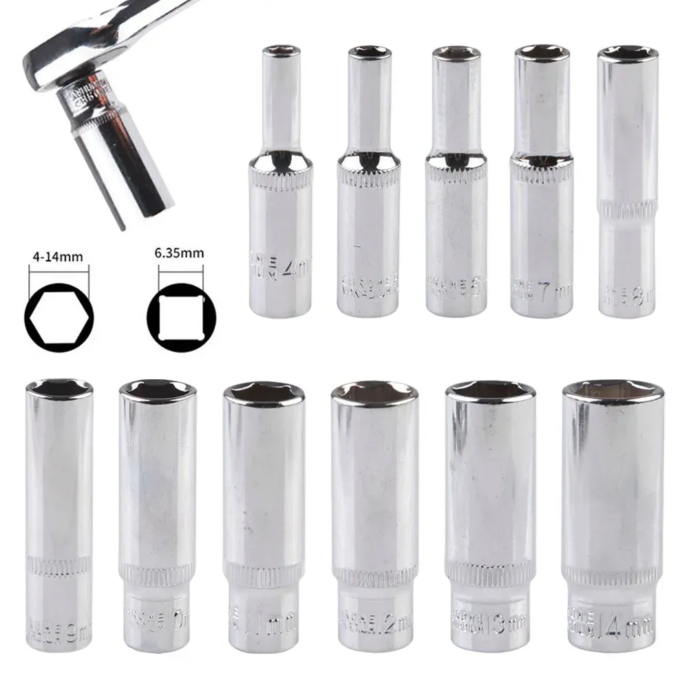 DHgate.com:4-14mm Deep Socket Set Impact Socket Adapter Set, 1/4-Inch ...