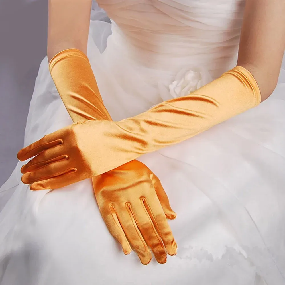 DHgate.com:Elegant Satin Opera Gloves for Women, Bridal Gloves for ...