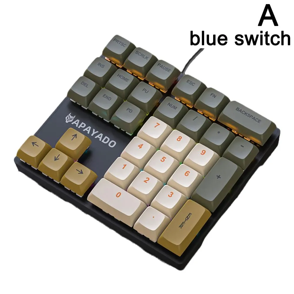 33 Keys USB Wired Mechanical Numeric Keypads Multi Color Backlit With ...