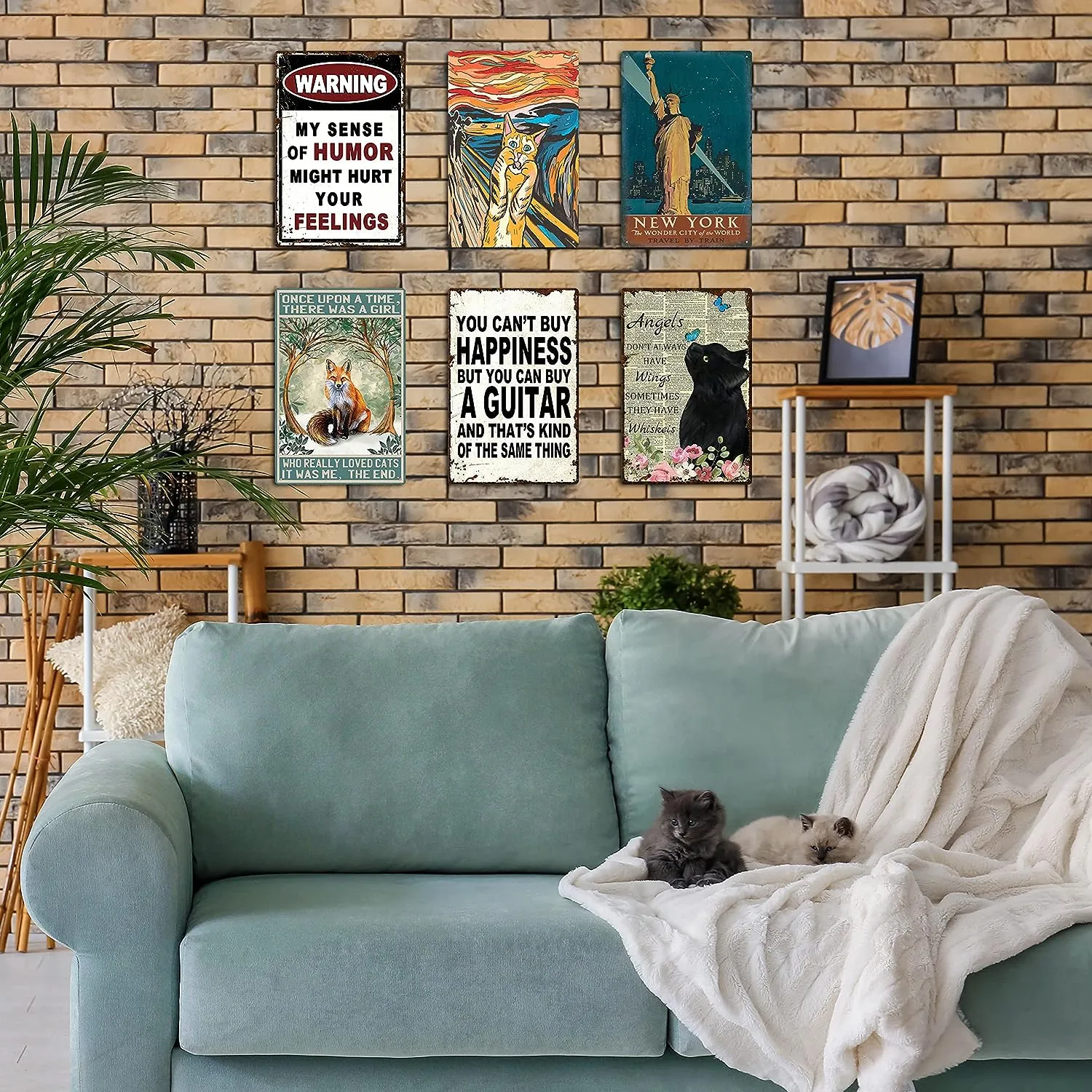 Funny Warning Metal Tin Sign 12x8 in for Home Bar Garage Wall Decor ...