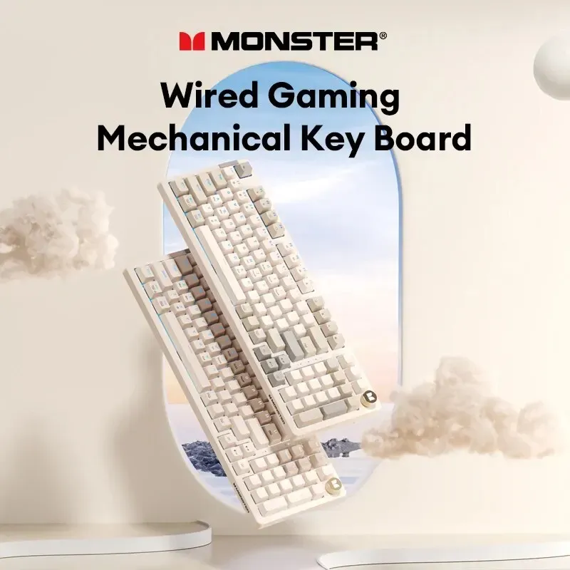 Monster KM4 Full Hotswap Wired Gaming Keyboard: 97 Keys RGB Esports ...