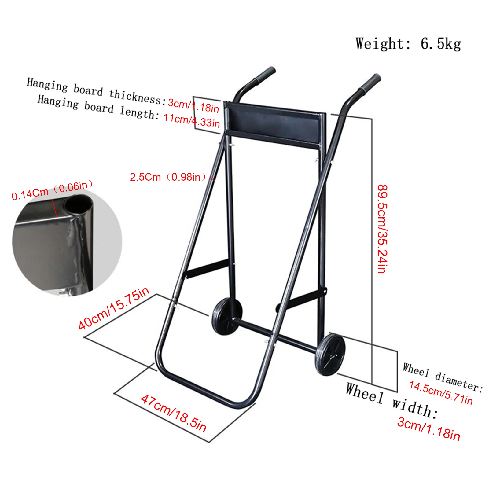 Foldable Outboard Motor Trolley Stand Heavy Duty 50kg/110lbs Capacity ...