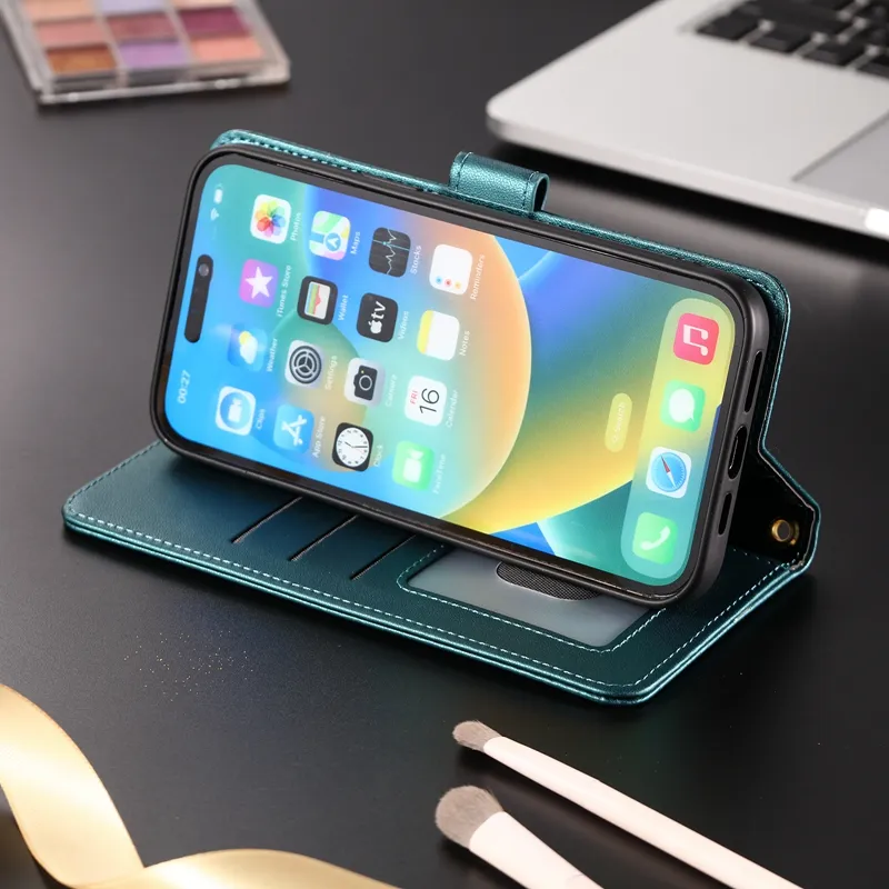 Magnetic Leather Houndstooth Flip Case for Redmi 13C 12 10C 11A 10 2022 ...