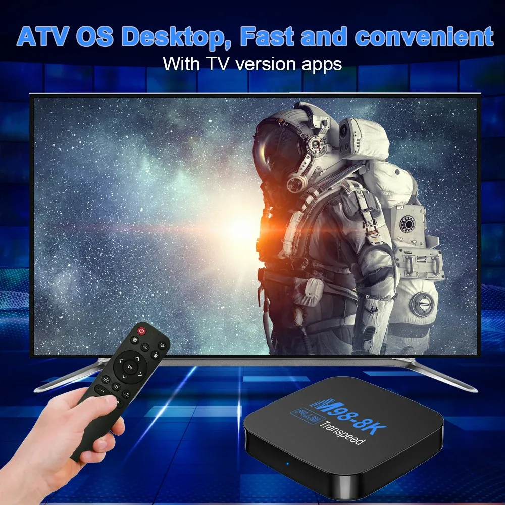 Android 13 TV Box, Transpeed ATV Avec Applications TV, 8K + 4K Double Wifi Quad Core Cortex ATop ...