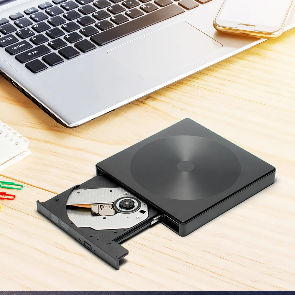 External DVD Drive Enclosure USB 3.0 Type-C Dual Ports for Windows Mac ...