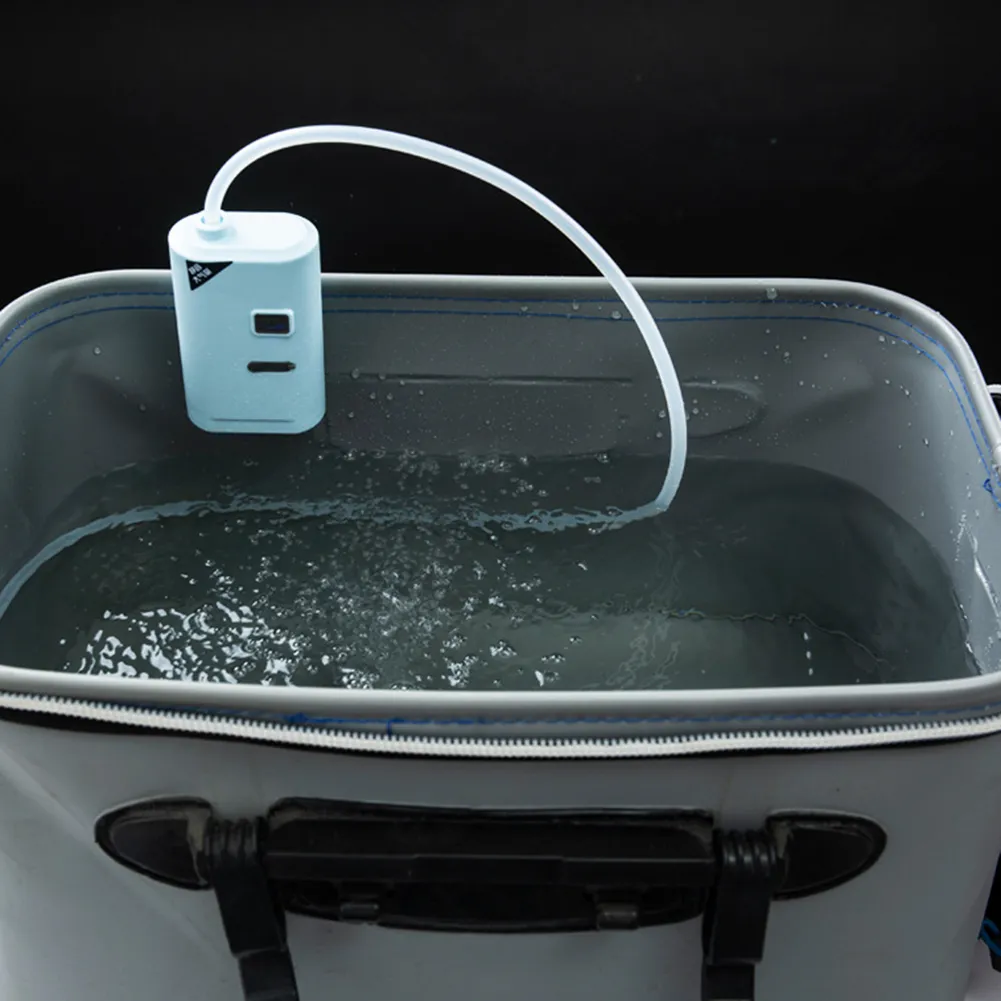 Aquarium Oxygen Pump USB Rechargeable Air Bubbler Aerator Ultra Quiet ...