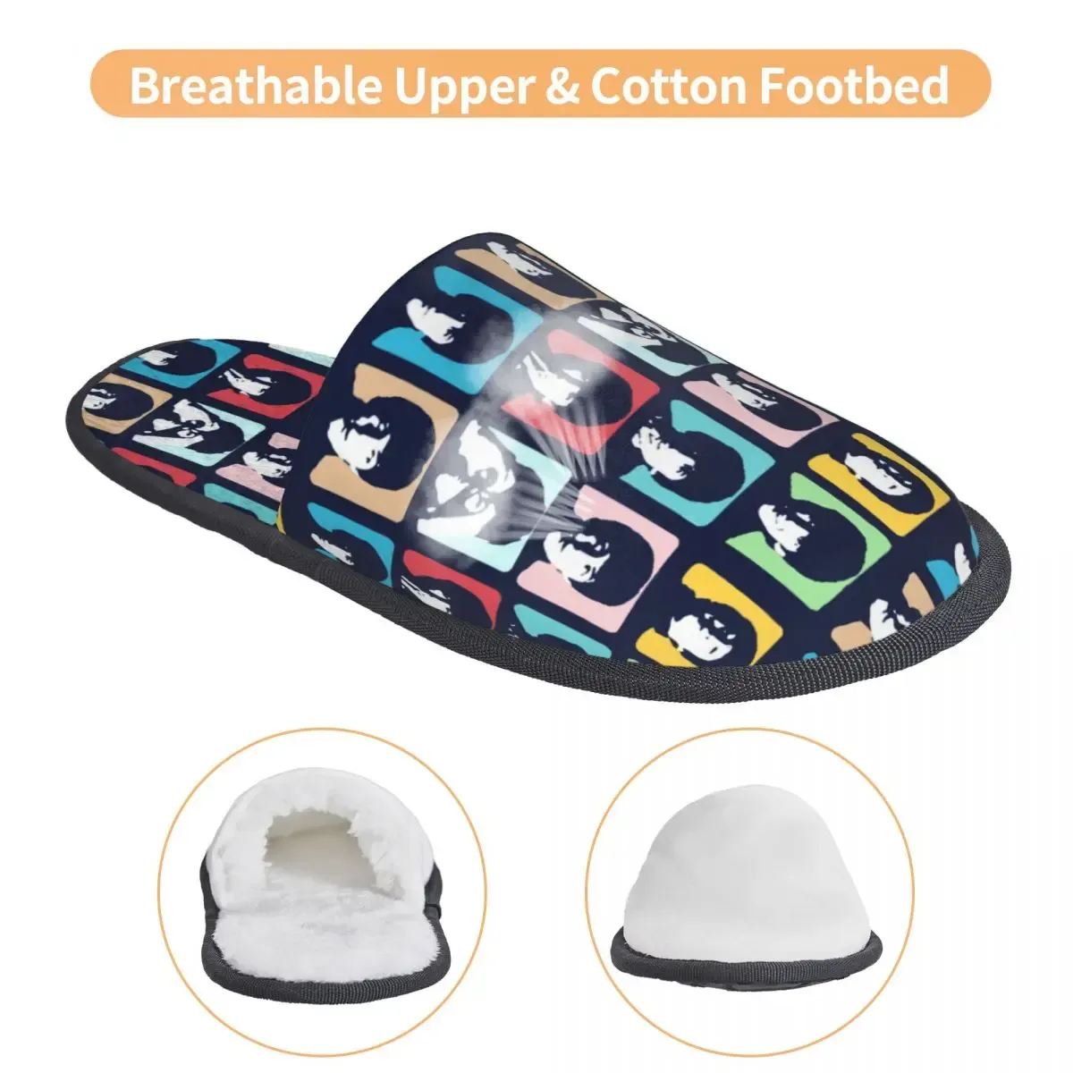 Heavy Metal Rock The 2025 Beatle Cozy Scuff Memory Foam Slippers Women ...