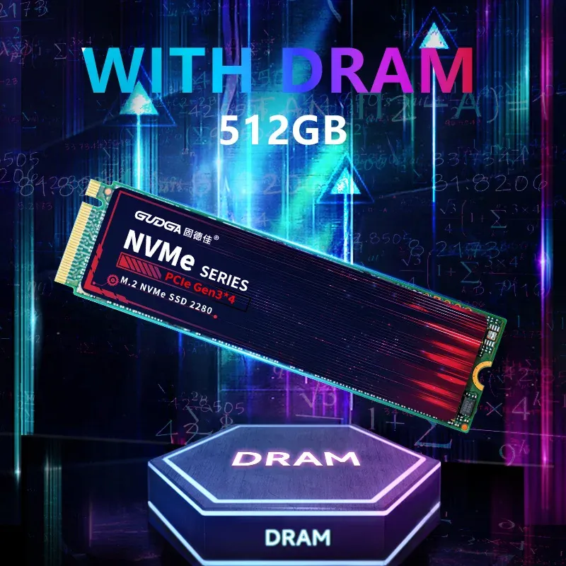 Gudga NVME M2 SSD MIE Gen3 مع DRAM 512G M.2 MVME محرك الحالة الصلبة ...