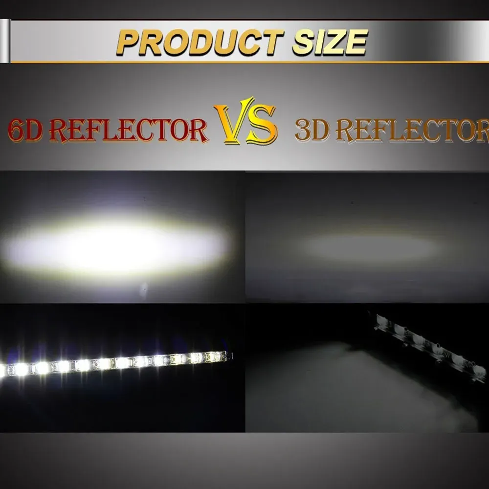 Super Bright Offroad LED Light Bar Combo Work Light for Driving Boat ...