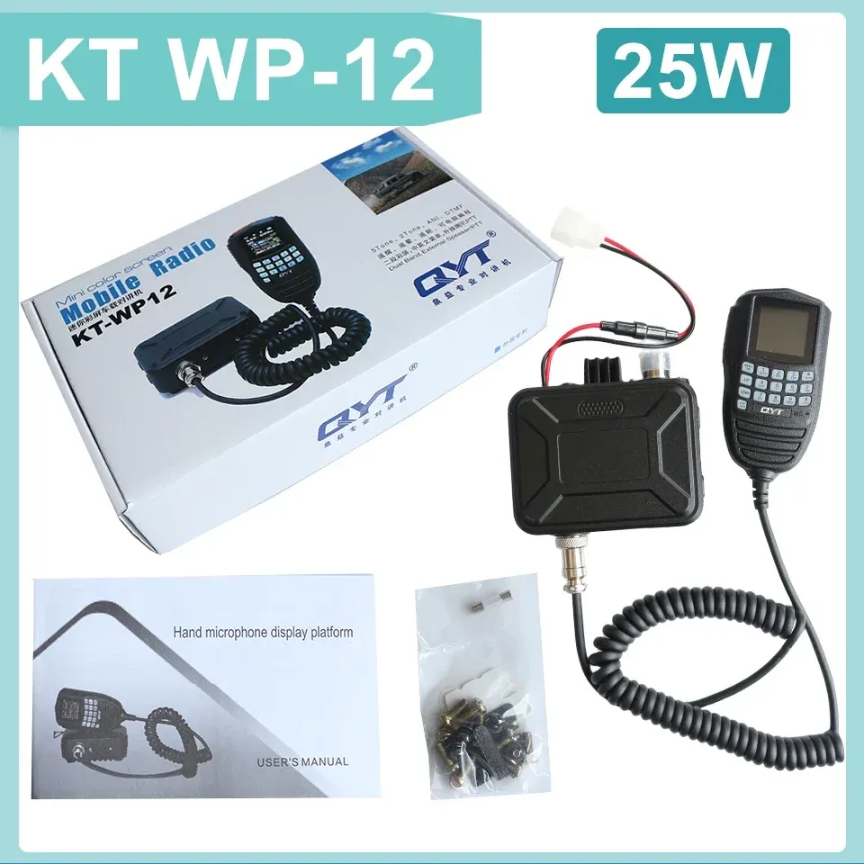 KT WP12 Radio De Automóvil Móvil 25W Banda Dual UHF VHF Mini Walkie Talkie Long Range LCD ...