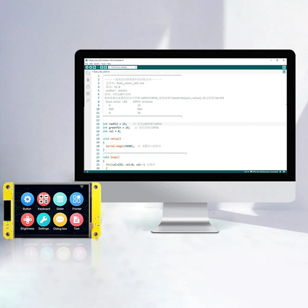 Led Programmable Display Board Microcontroller With 2.8 Inch Smart ...