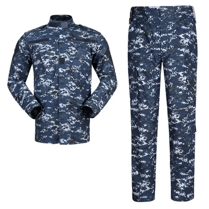 Uniform Camouflage Suit Navy Blue Police Uniform Clothing Durable ...