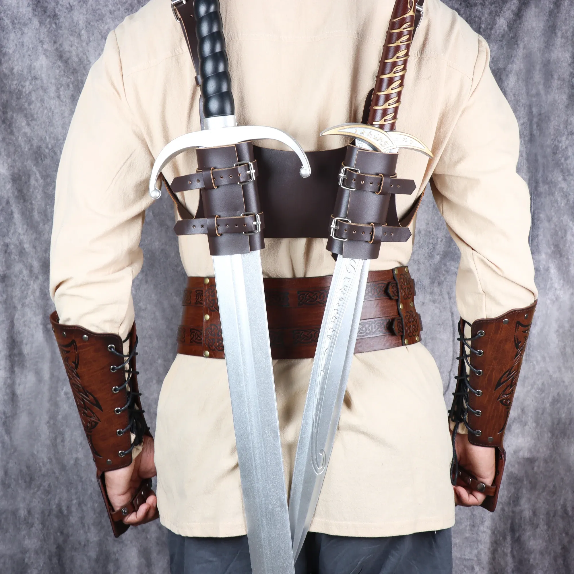 Medieval Knight Winist Sword Vaul: Persona De Cuero Duradera Para Presentaciones De Cosplay ...