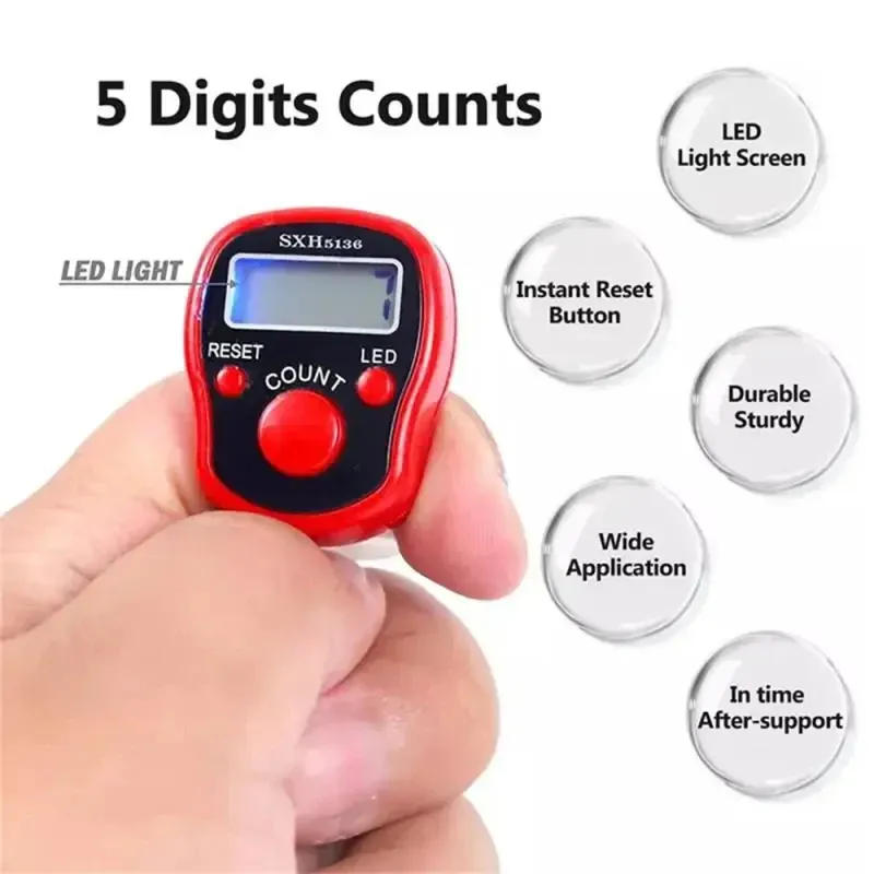 Mini LED Digital Display Finger Counter, Portable Counter for Knitting ...