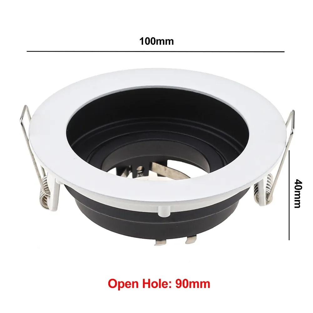 Adjustable White Round LED Ceiling Downlight Housing for MR16 and GU10 ...
