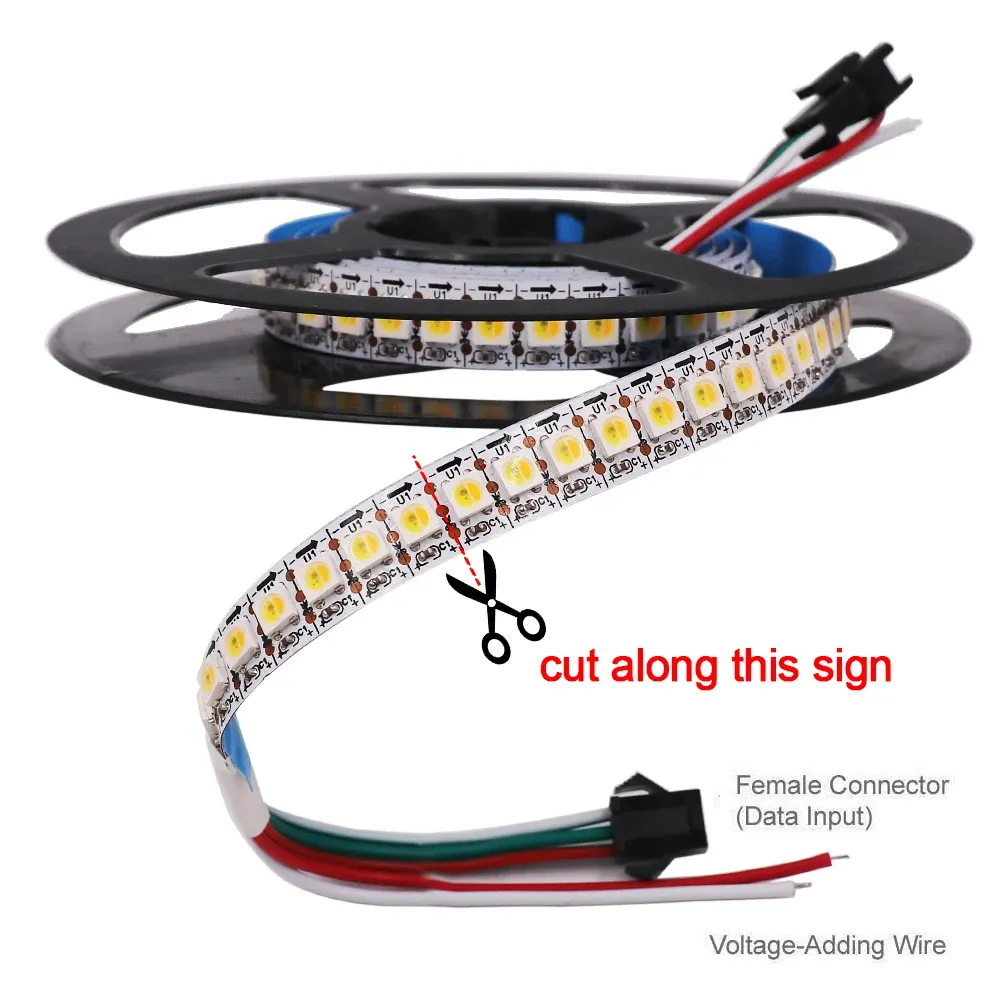 SK6812 4-in-1 led strip lamp with RGBW, WWA, and RGBNW Patterns ...