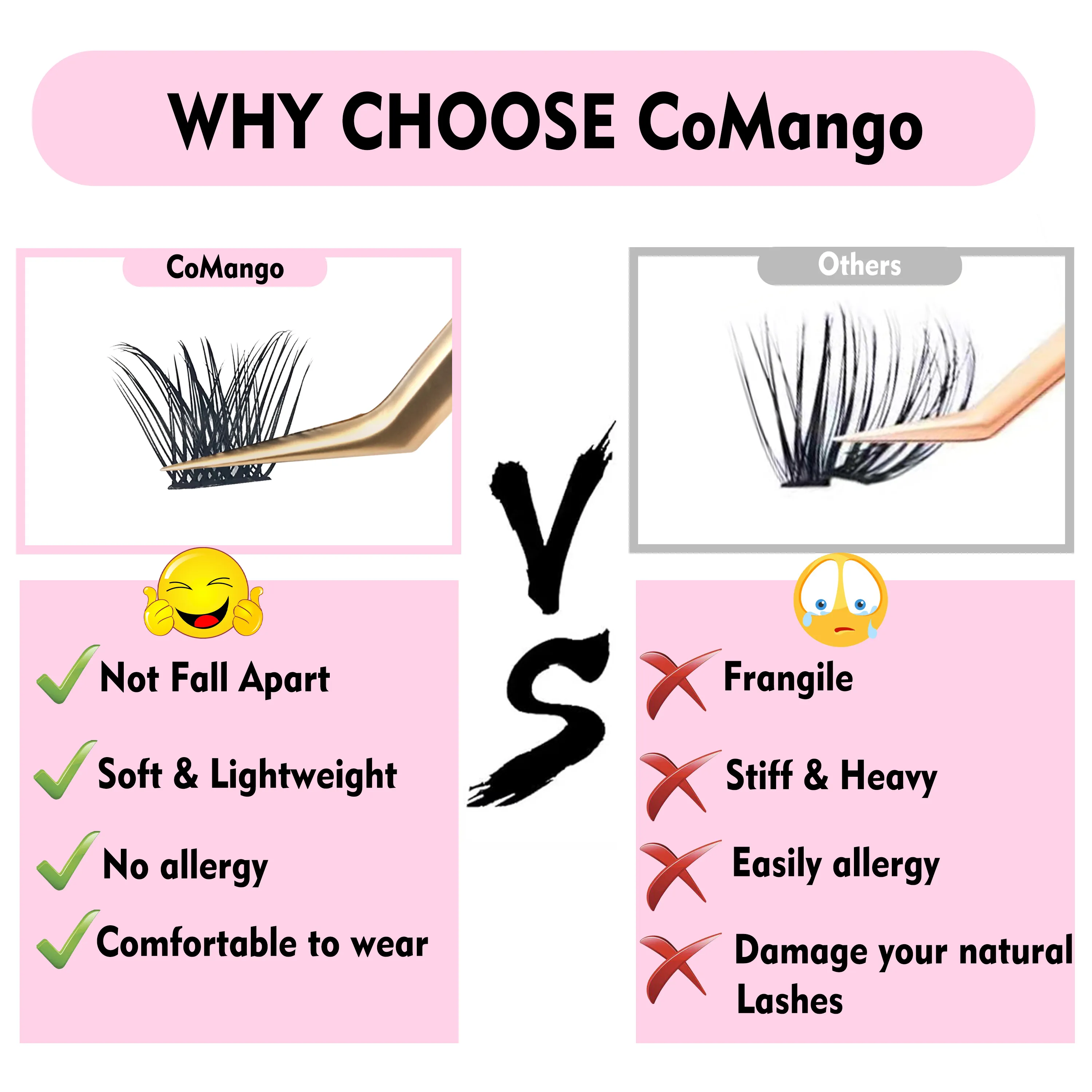 C/D Curl Wispy Lash Clusters DIY Eyelash Extensions 10/12/14/16/18mm ...