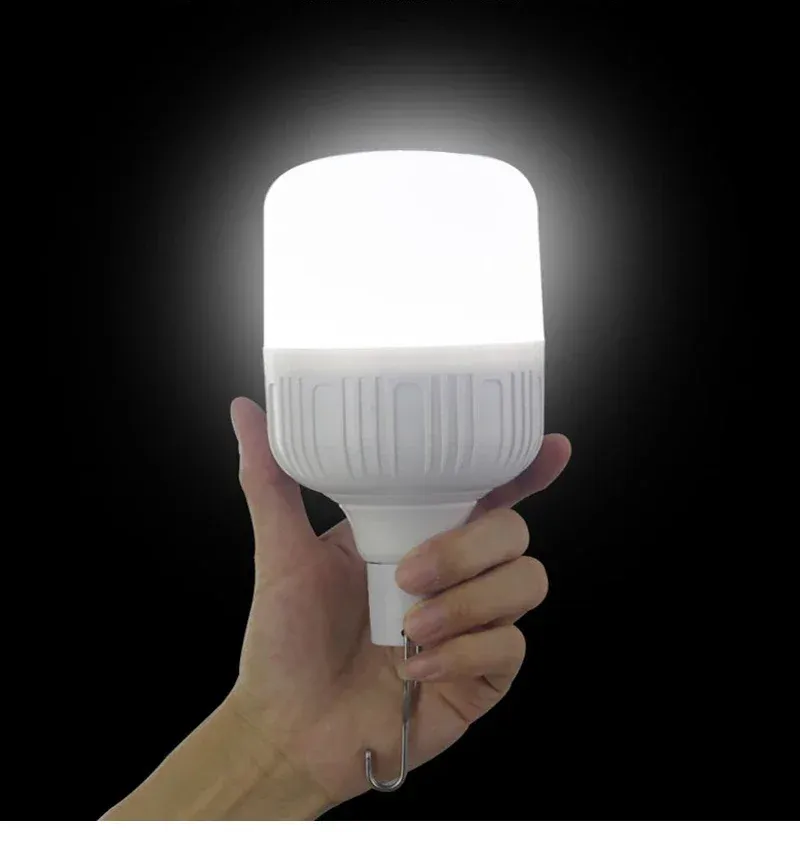 650W Portable LED Lantern Bulb with E27 Base USB Rechargeable 5 ...