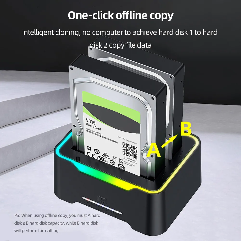 Dual Bay Mobile Hard Drive Copy Box Base USB3.0... From Ddmymaster, $85 ...