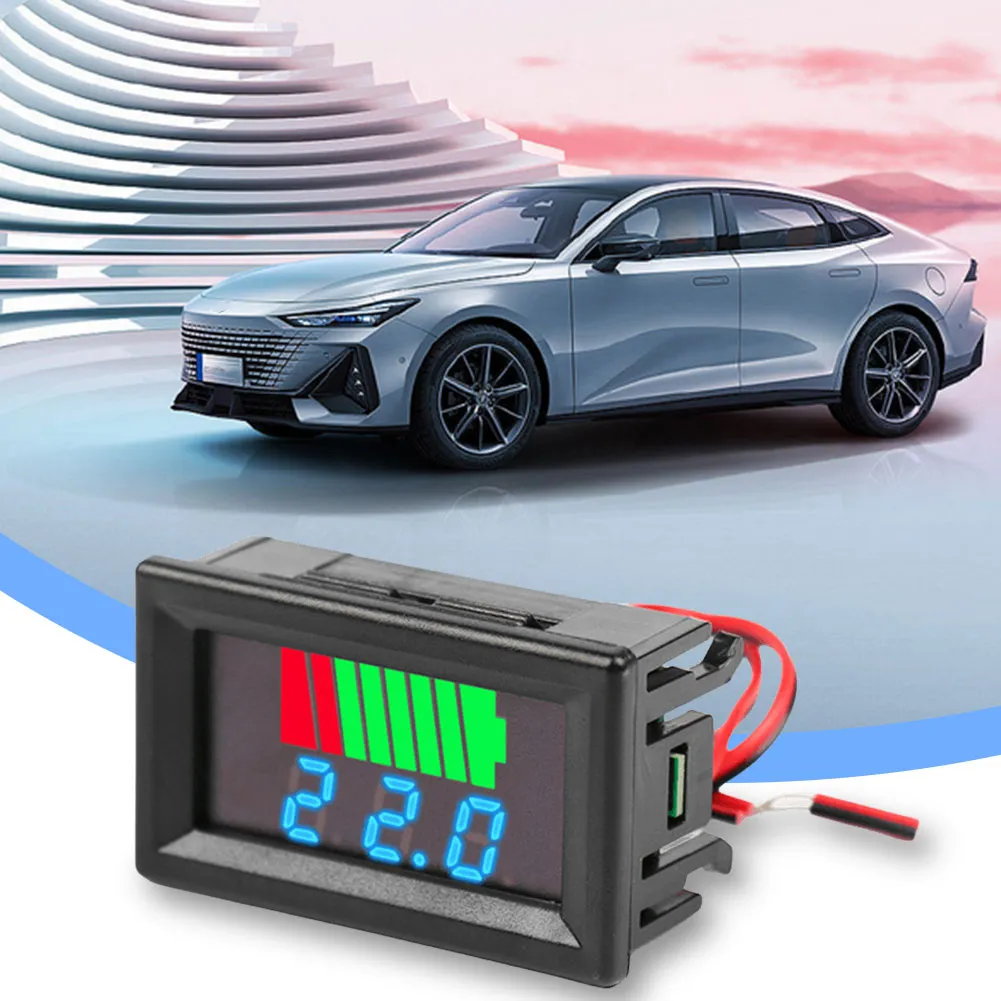 Cigarette Lighter Socket Voltage Meter Auto Volt Meter LED Display For ...