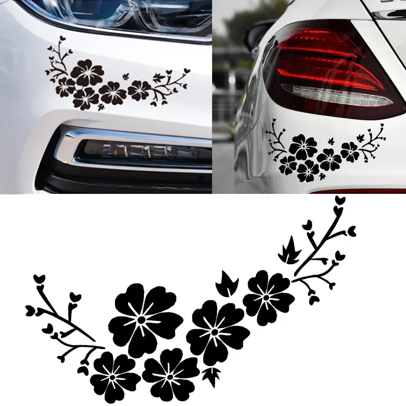 Floral Car Decal Set Blossom Vinyl Stickers For Auto Body, Window ...