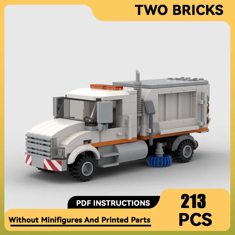 City Tool Car Series Street Sweeper Model Building Blocks Vehicle DIY ...