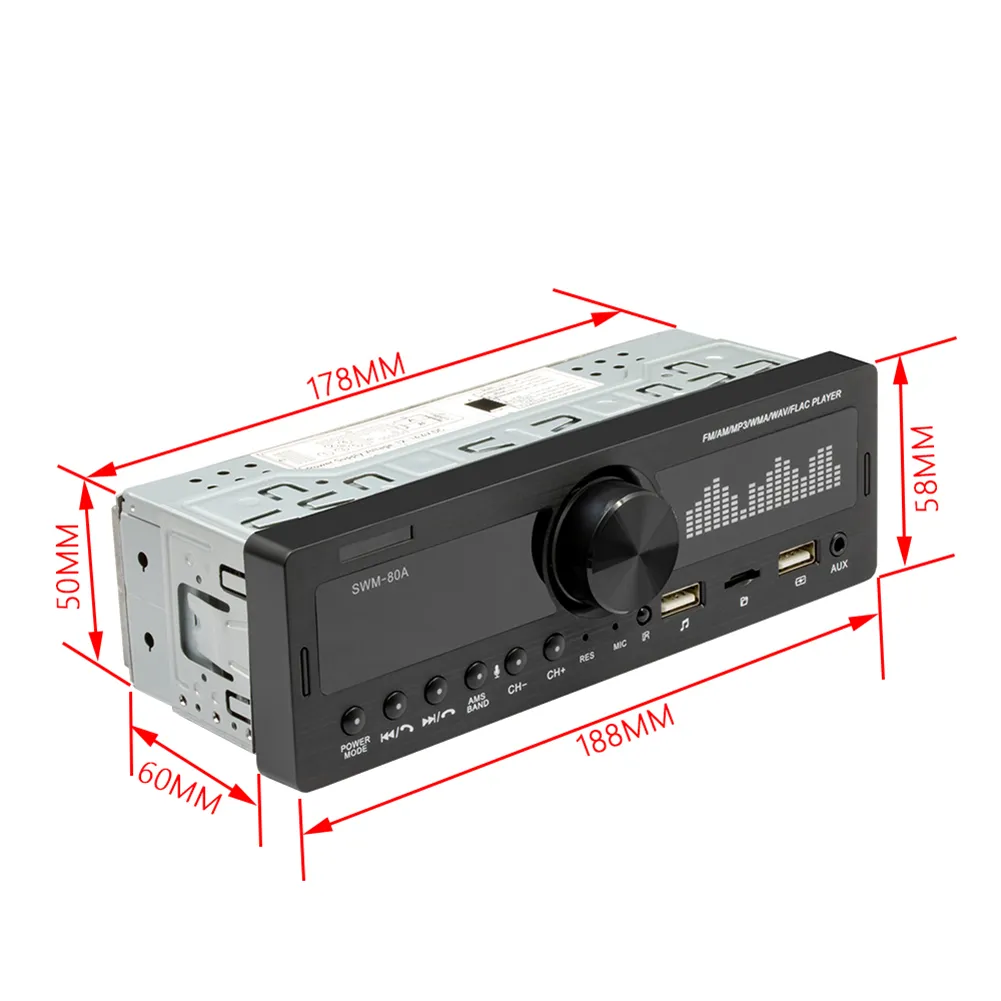 DHgate.com:SWM-80A Car Stereo Receiver - 1 DIN In-Dash MP3 Player with ...