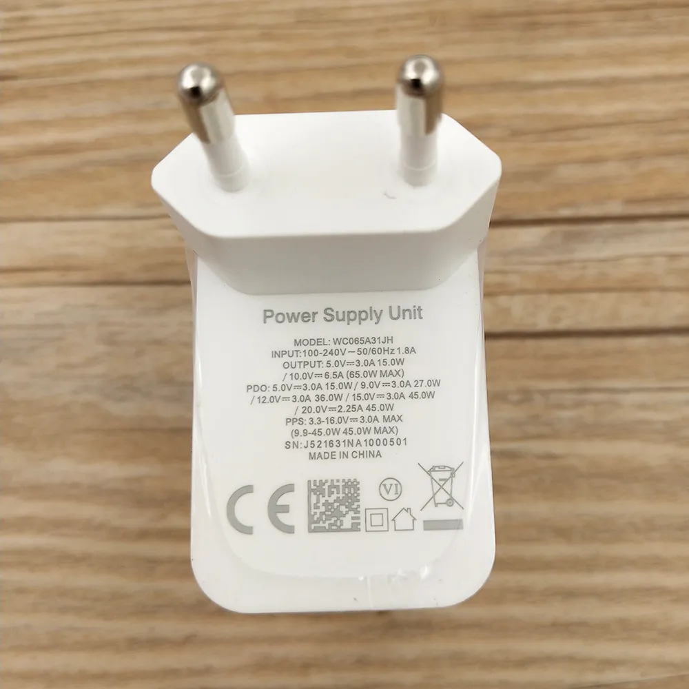 OnePlus 65W Fast Charger EU/US Plug USB-C Cable for OnePlus Phones and ...