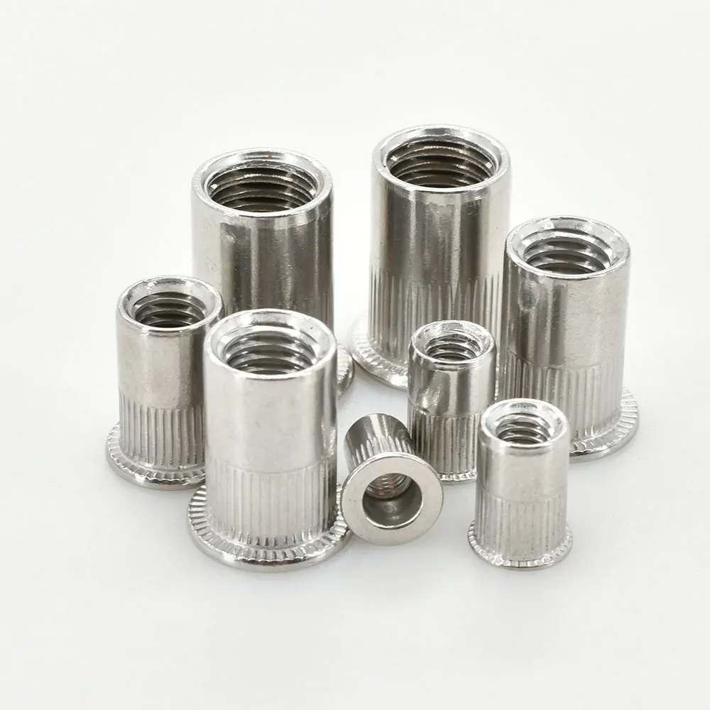 Rivet Nut Kit Slotted Petal Metal Nut Flat Thread Insert M3-M12 Panel ...