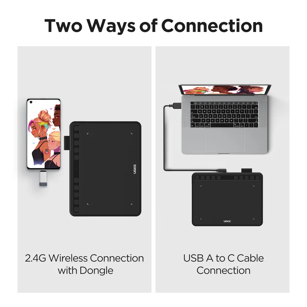 UGEE S640: 6.3x4'' Graphic Drawing Tablet w/ Pen, Compatible w/ Linux ...