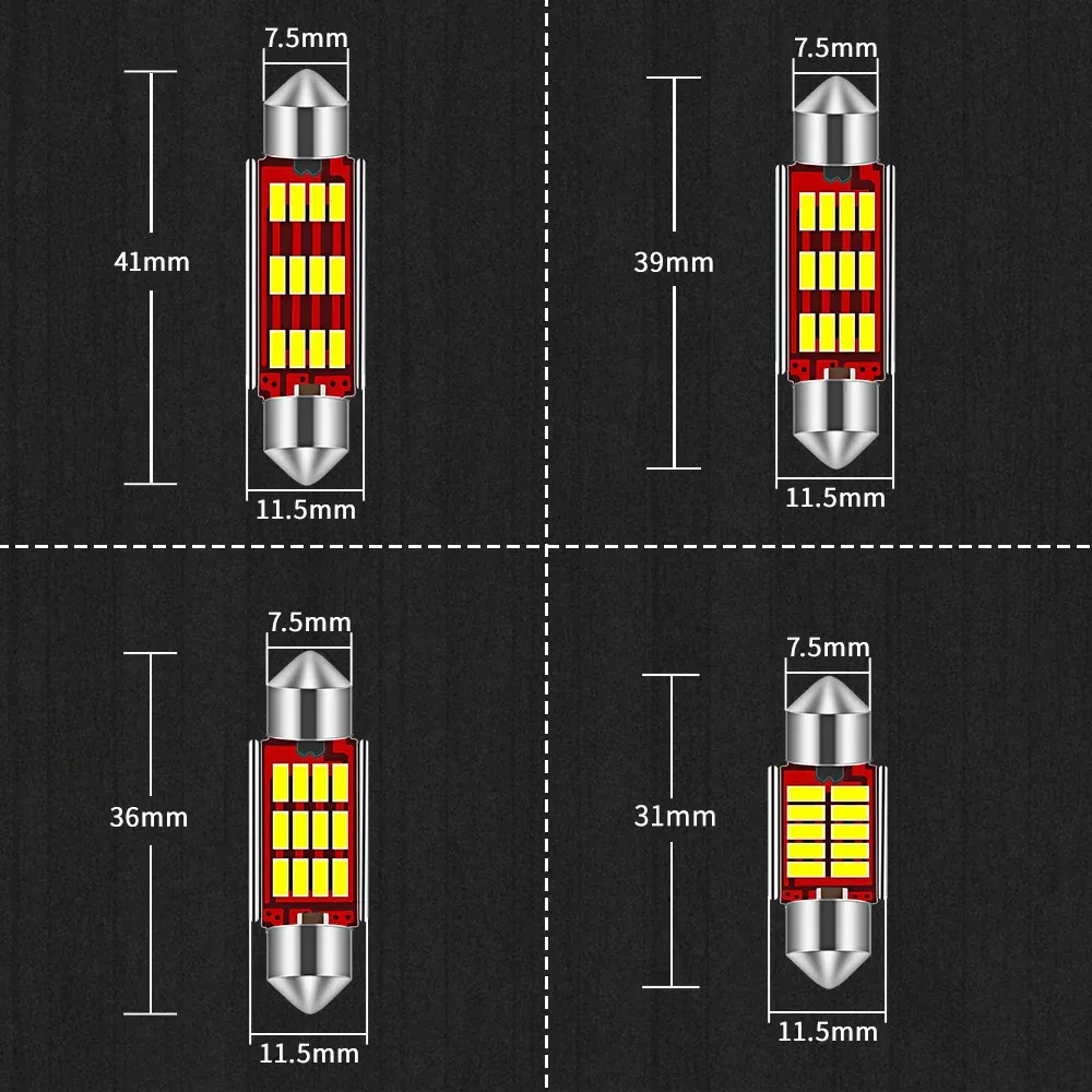 DHgate.com:4-Pack C5W LED Festoon Bulb, 36mm 4014 SMD Error-Free ...