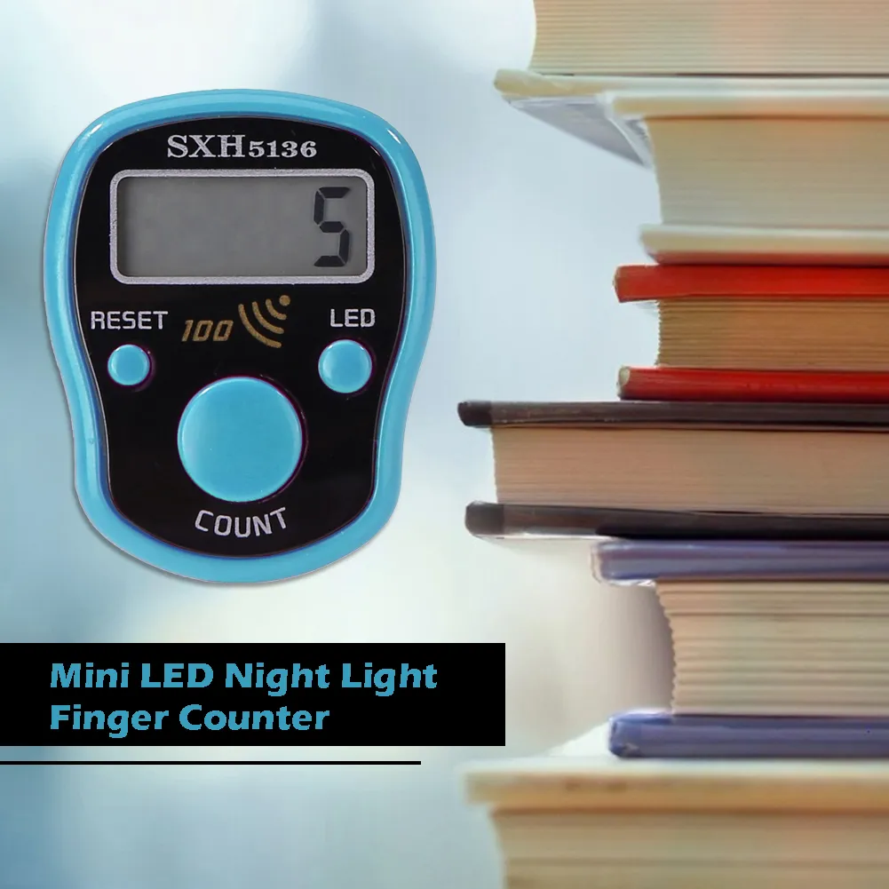 Mini Stitch Marker Row Counter Digital LCD Hand Tally With LED Light ...