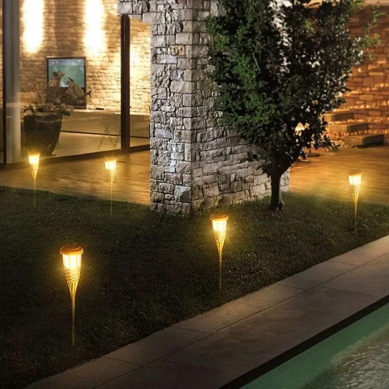 DHgate.com:Handcraft Bamboo Solar Flame Torch Lights LED Waterproof ...