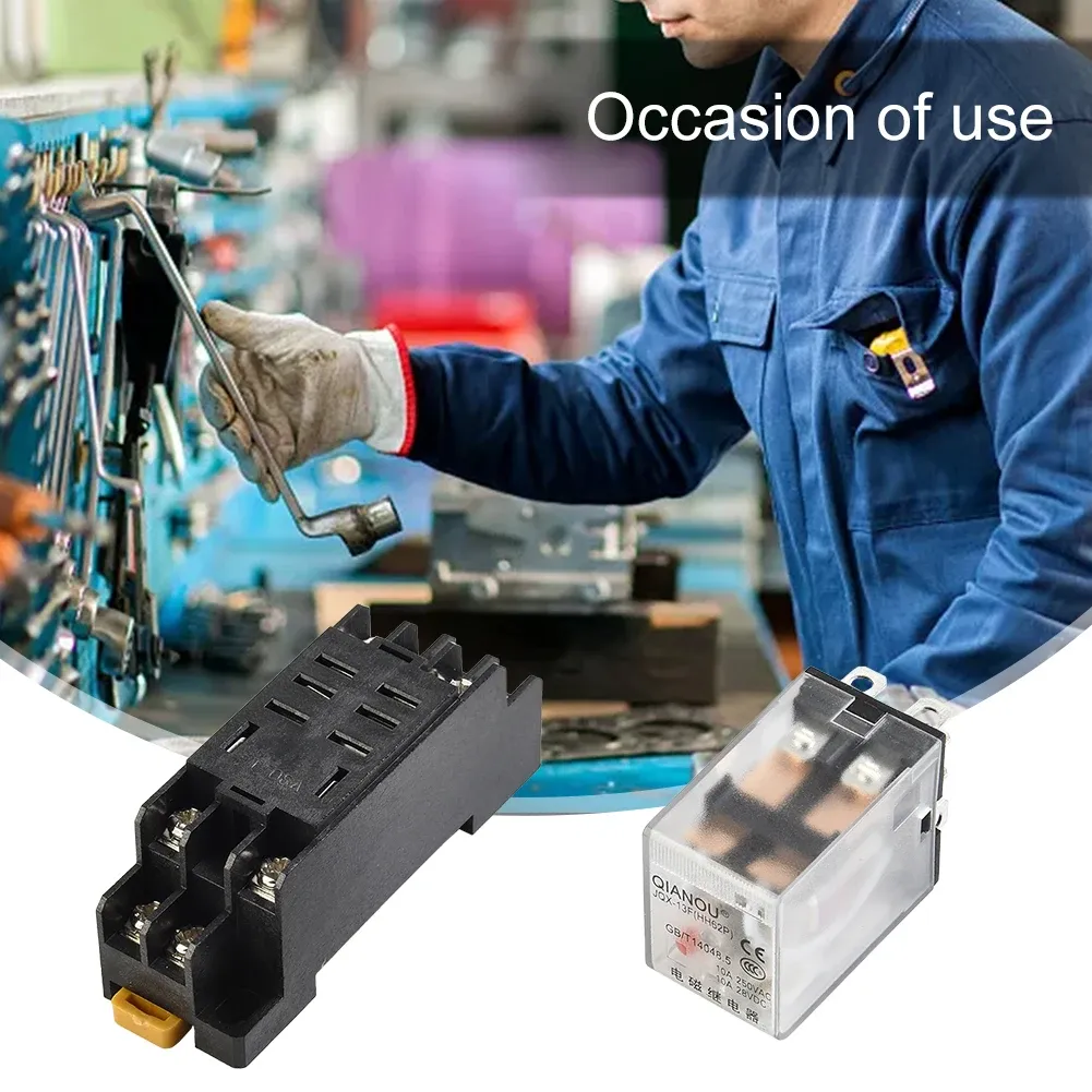 12V/24V DC To 220V/230V AC 10A Coil Double Pole Double Throw Relay With ...