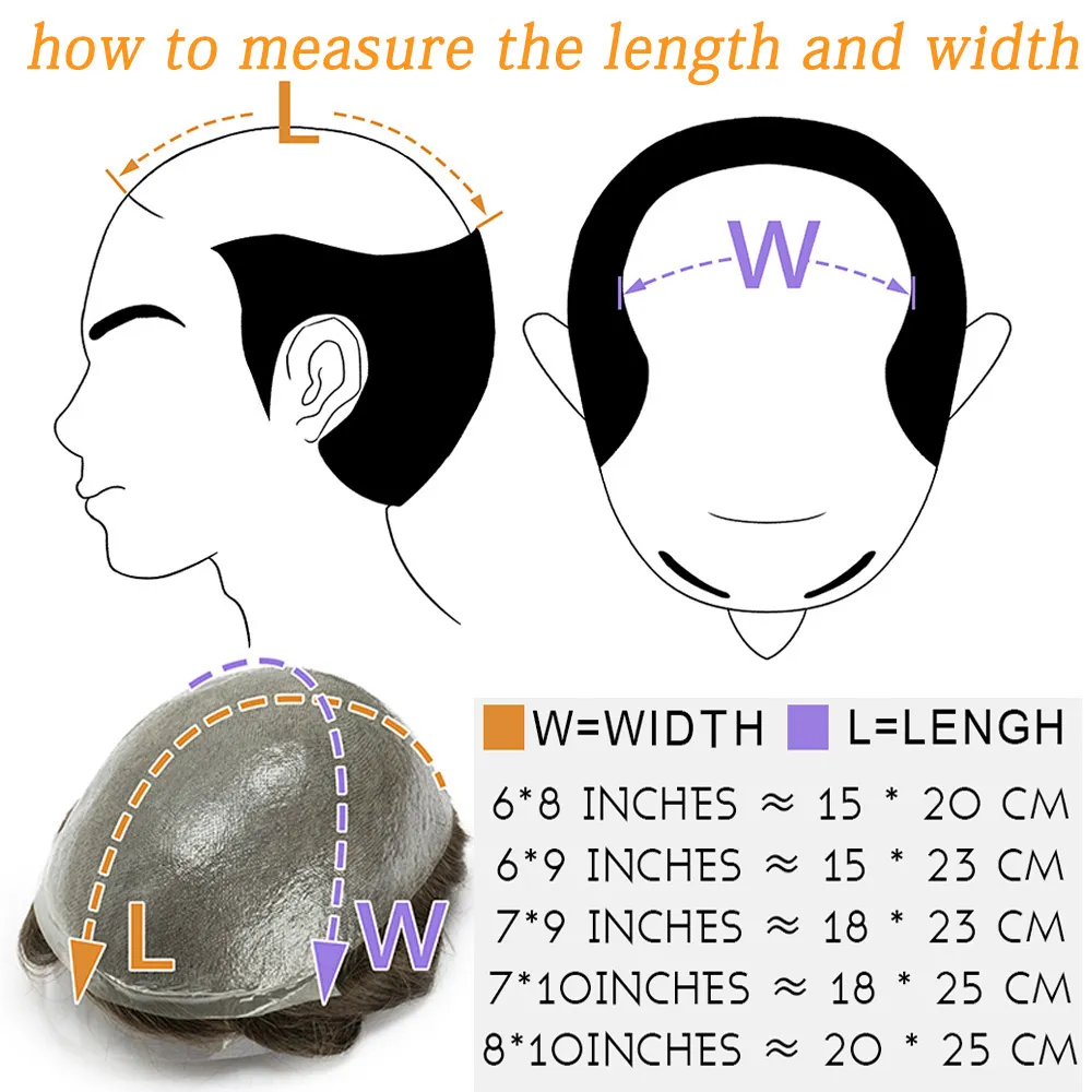 Men's Lace Hair System Swiss Lace Human Hair Toupee with Skin PU Base ...