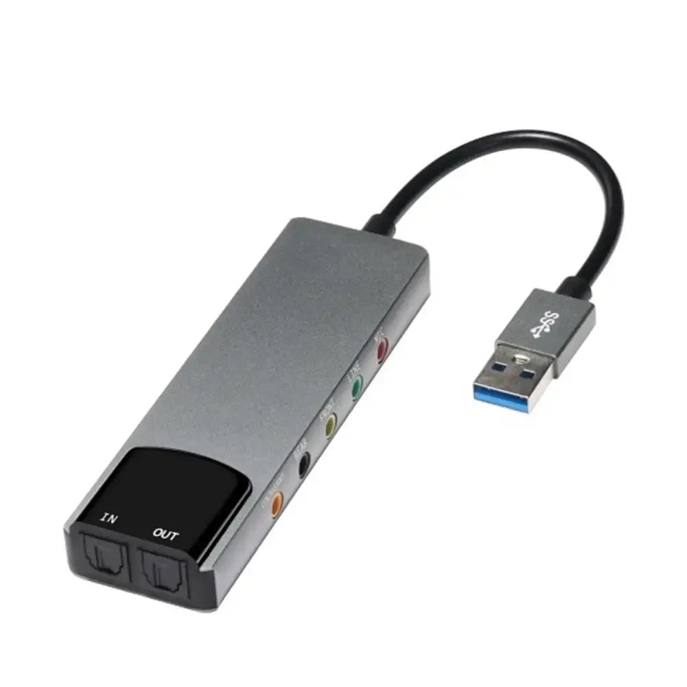 DHgate.com:1 Channel USB External Sound Card Optical Fiber for PC ...