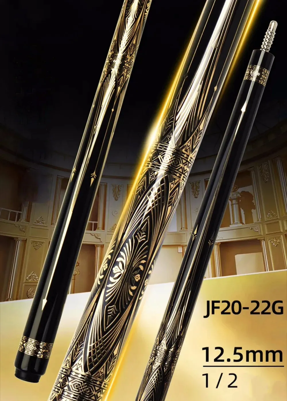 DHgate.com:J Flowers 58 Magic Tower Billiard Pool Cue Stick with 12.5mm ...