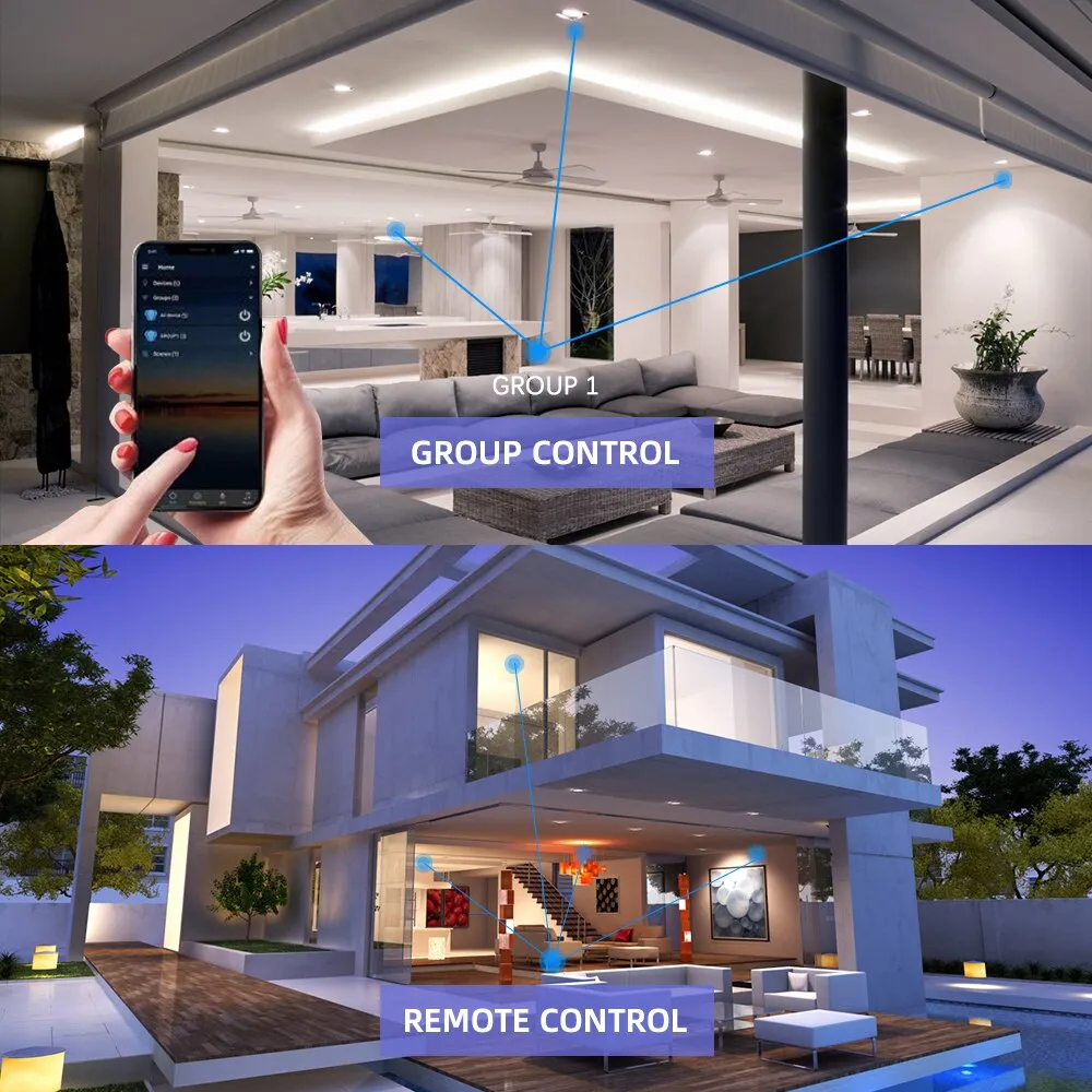 Tuya Wi-Fi Bluetooth Smart Bulb E27 RGB LED Lamp 110V-220V Compatible ...