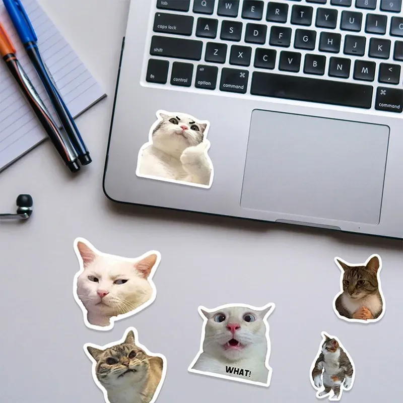 Kawaii Cat Mood Stickers Cute Aesthetic Scrapbook Decorative Stickers ...
