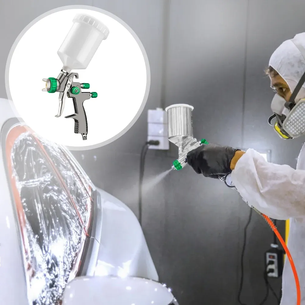 DHgate.com:Steel Nozzle Gravity Feed Paint Spray Gun Kit - 1.3/1.4/1 ...